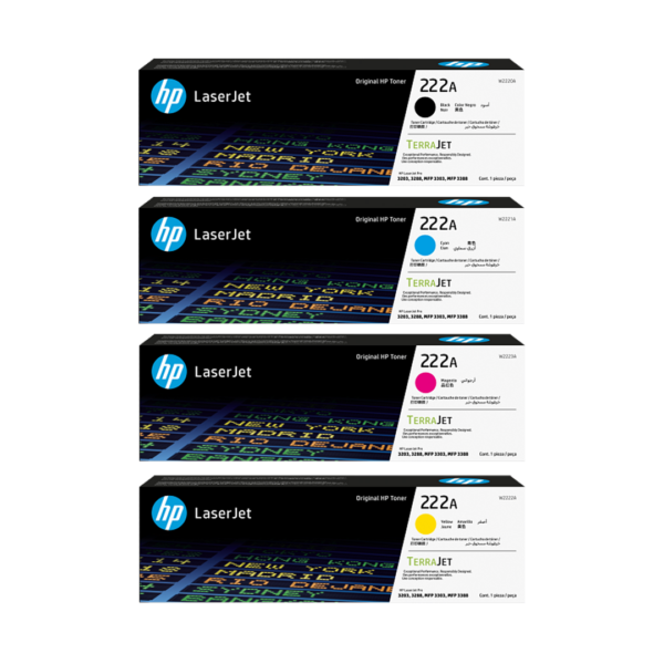 HP 222A Original LaserJet Toner Cartridge - Black, Cyan, Magenta ...